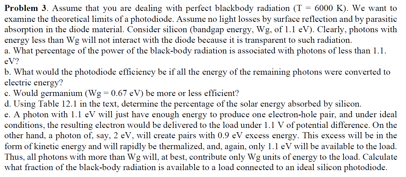 Solved Problem 3. Assume that you are dealing with perfect | Chegg.com