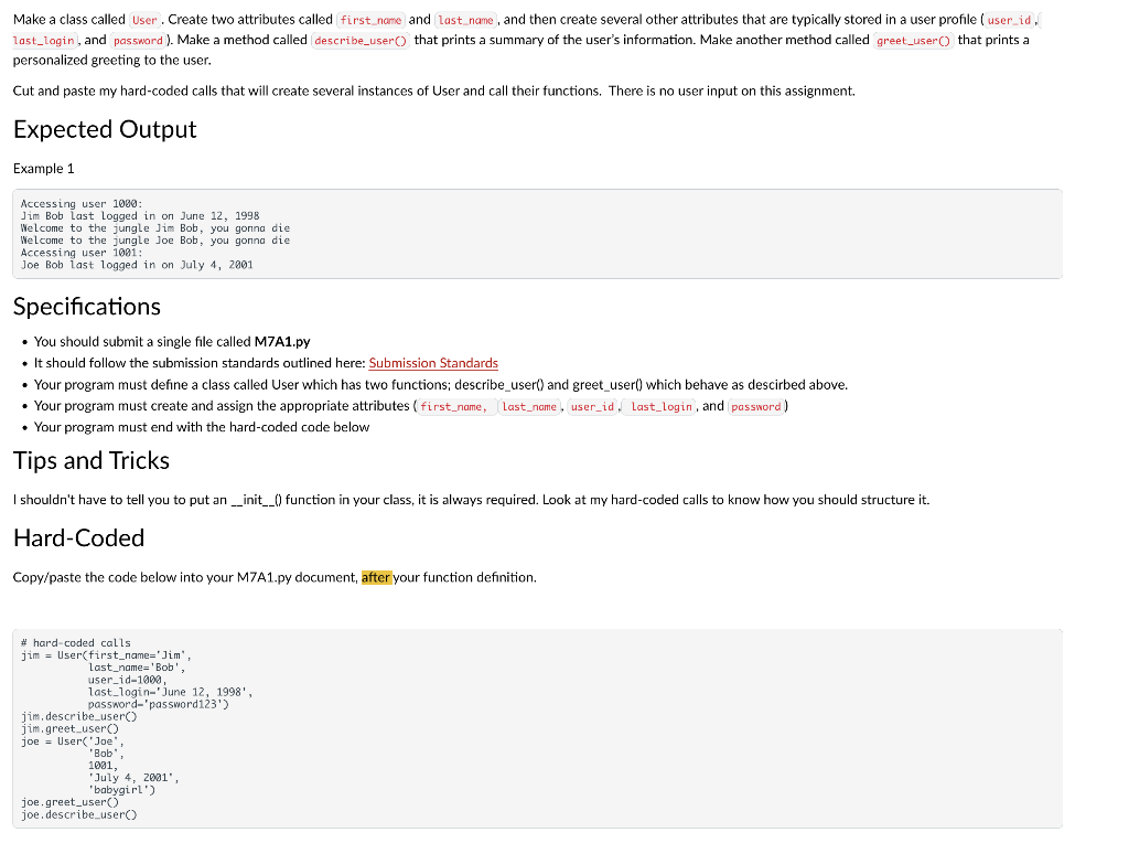 Solved and I. Make a method called that prints a summary of | Chegg.com