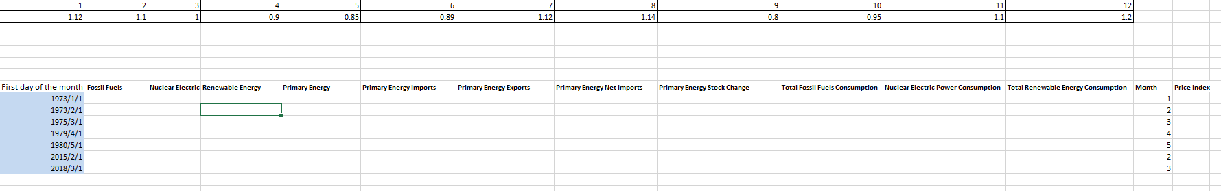 7. Use worksheet "7-lookup". In row 1 you see numbers | Chegg.com