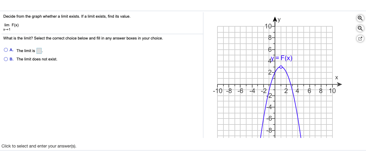 Solved Decide From The Graph Whether A Limit Exists If A