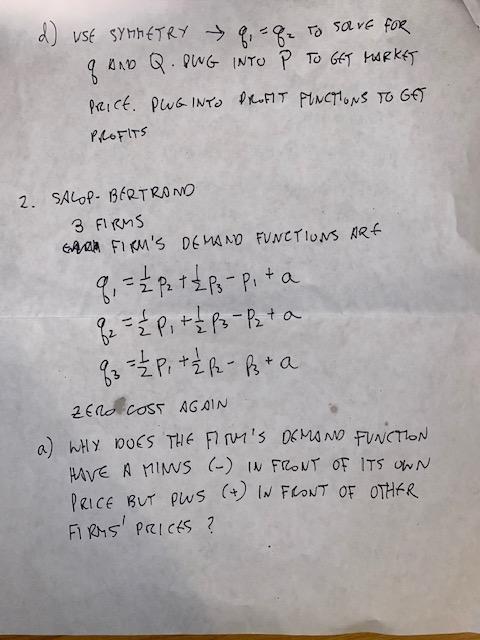 Solved Please help me, I'm stuck on question 2a, 2b, 2c 2) | Chegg.com