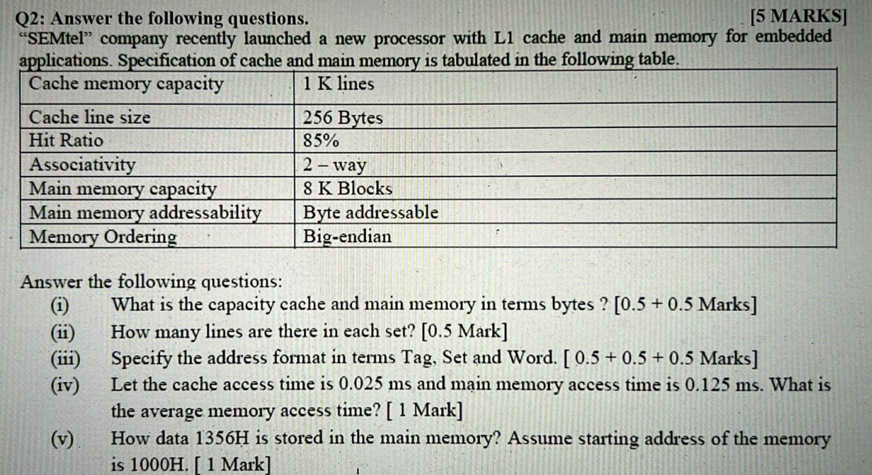 Solved Q2: Answer the following questions."SEMtel" company | Chegg.com