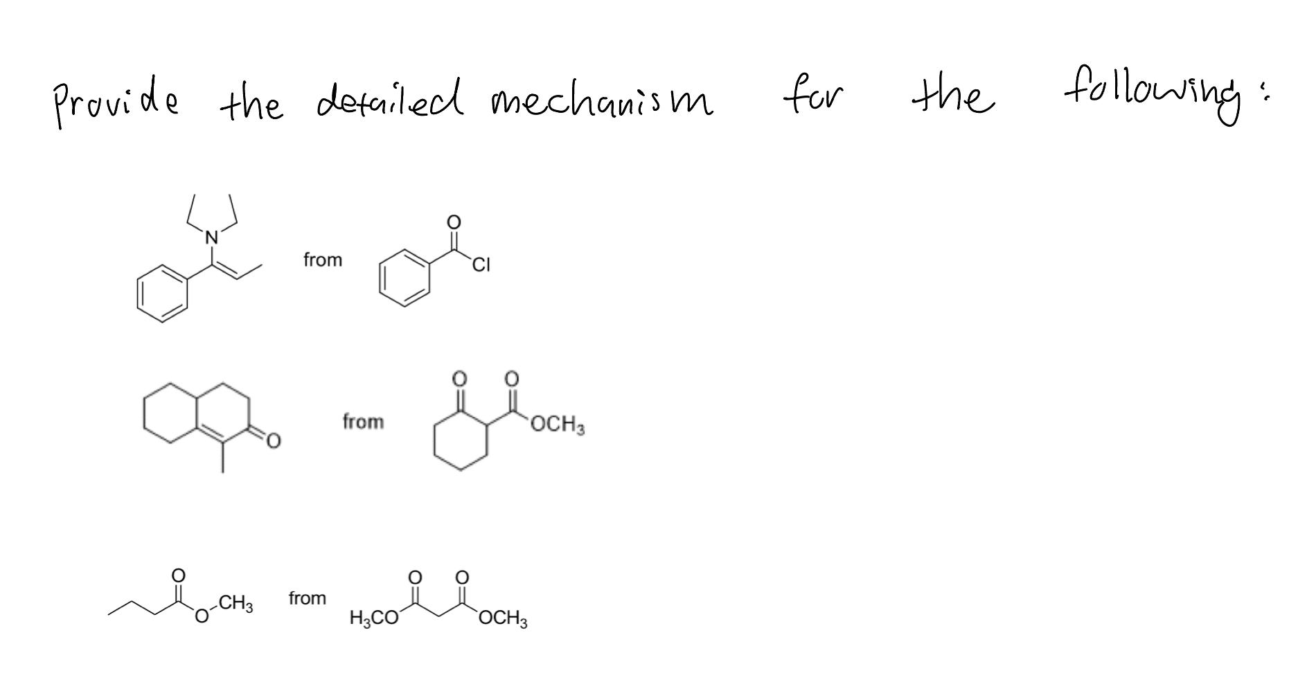 Solved Provide the detailed mechanism for the following: | Chegg.com