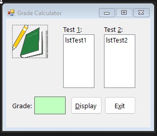 Solved Grade Calculator Grade:Grade Project frmMain ' Name: | Chegg.com