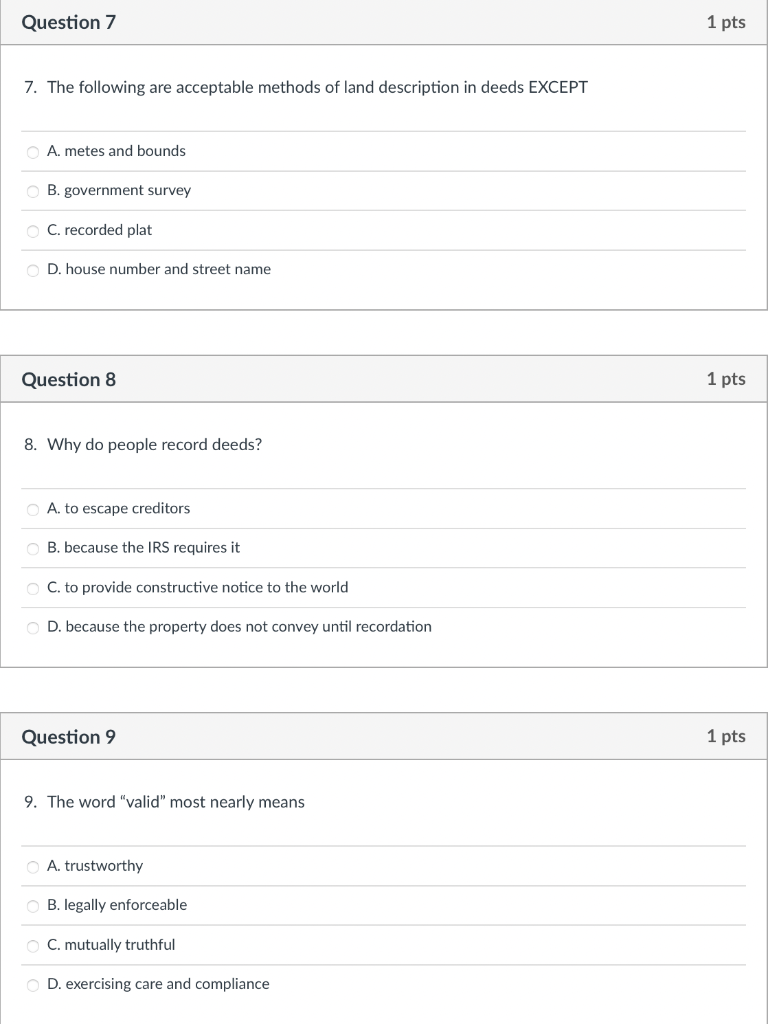Solved Question 7 7. The following are acceptable methods of | Chegg.com