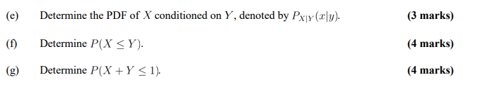 Solved The joint probability distribution function (PDF) of | Chegg.com