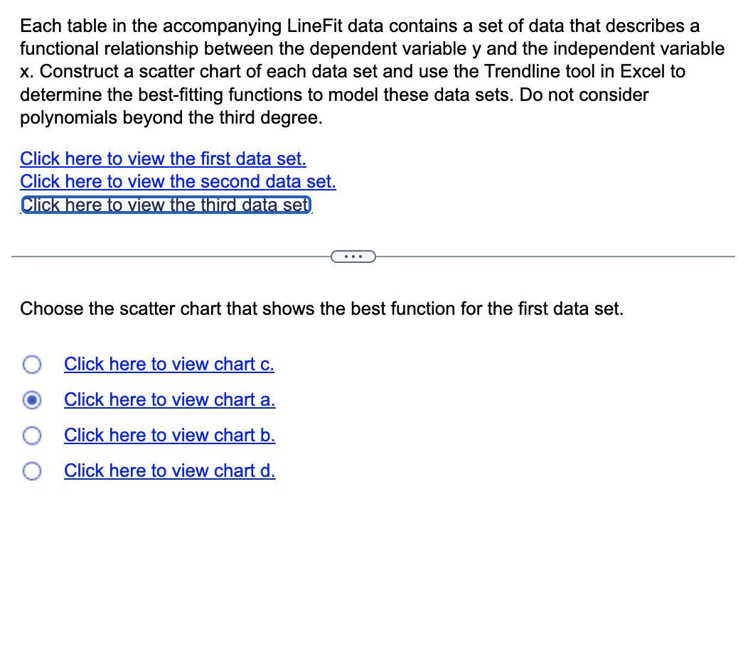 Solved Each table in the accompanying LineFit data contains | Chegg.com