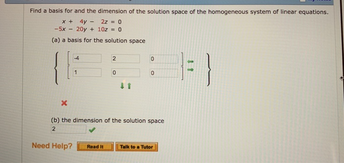 Solved Find a basis for and the dimension of the solution | Chegg.com
