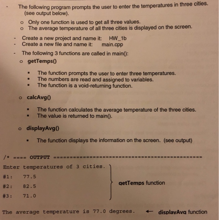 Solved The following program prompts the user to enter the | Chegg.com