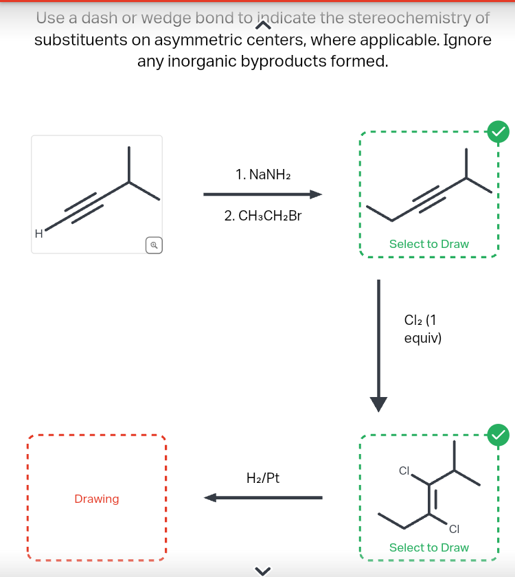 Solved Use a dash or wedge bond to indicate the | Chegg.com