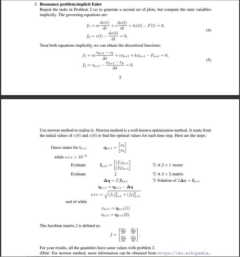 Solved MatLab Please help with question 3 Please help with | Chegg.com