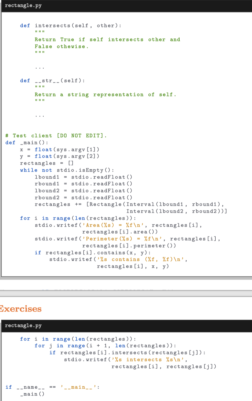 Solved Exercise 5. (Rectangle) Define a data type Rectangle | Chegg.com