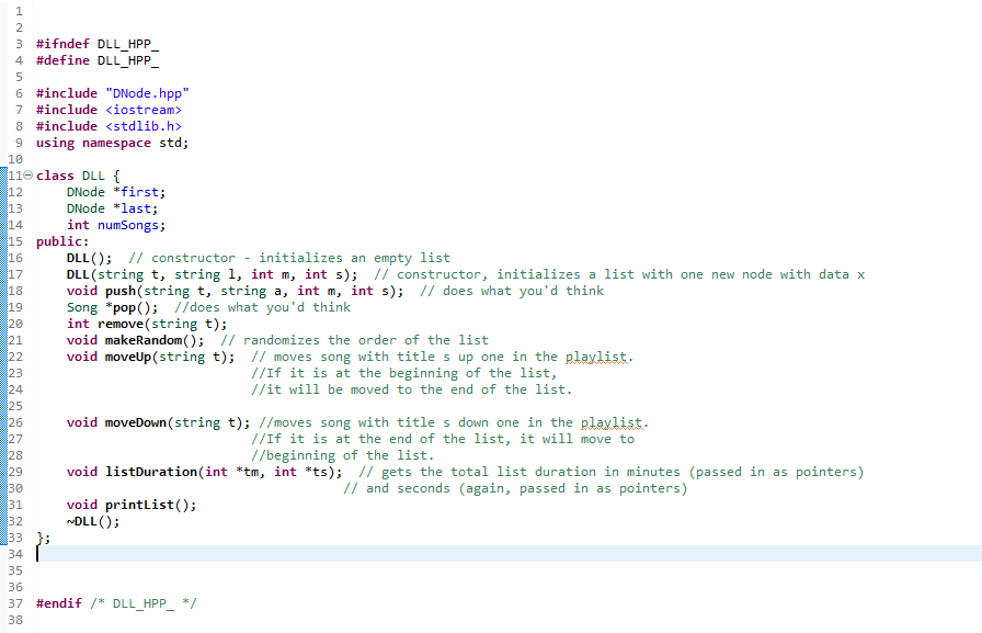 Write the following method definitions for the DLL | Chegg.com