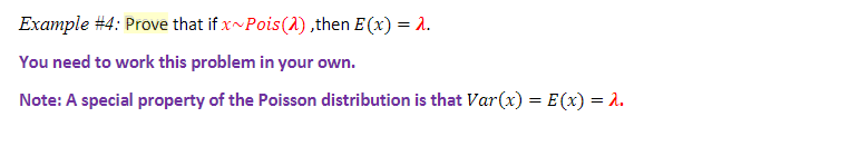 Solved Example #3: Prove that the Poisson distribution is a | Chegg.com