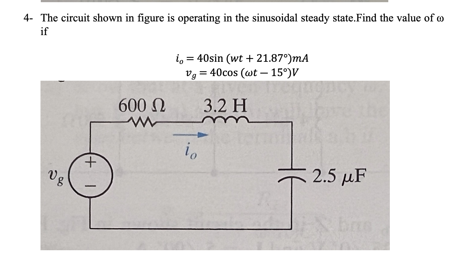 Solved - The circuit shown in figure is operating in the | Chegg.com
