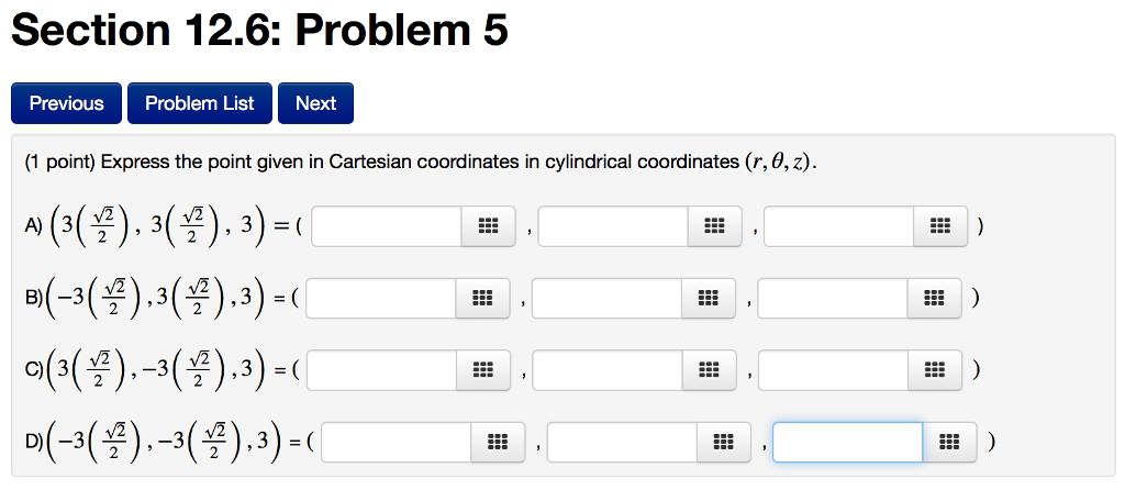 Solved Section 12.6: Problem 5 Previous Problem List Next (1 | Chegg.com