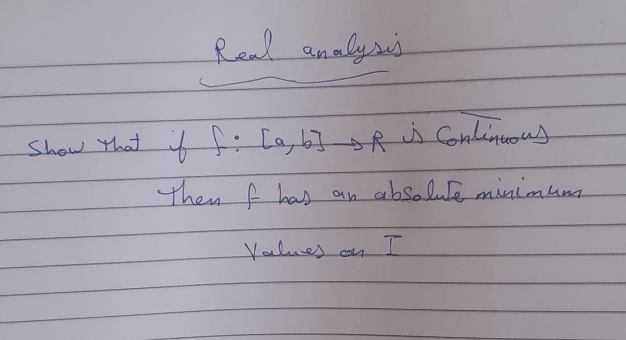 Solved Real analysis Show that if fi [a, b] R is continuous | Chegg.com