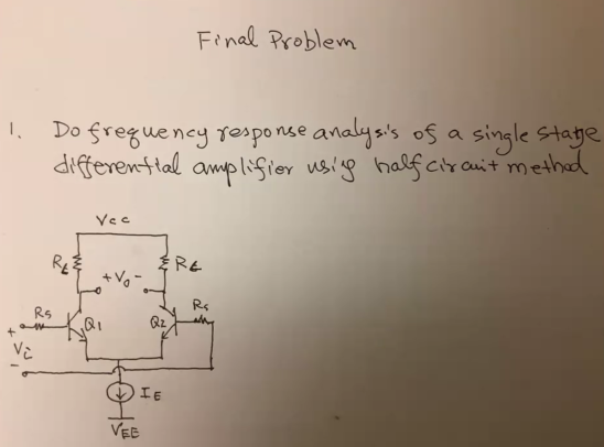 Solved Final Problem 1. Do frequency response analysis of a | Chegg.com