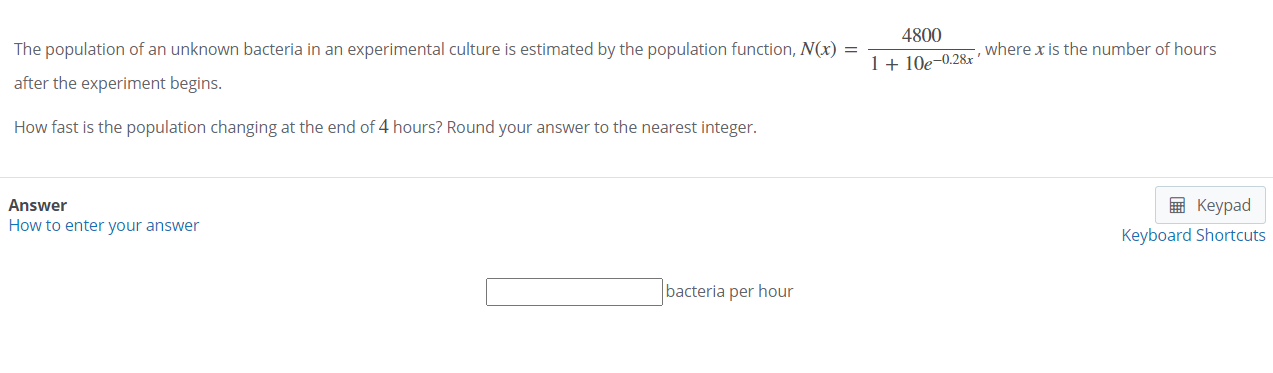 Solved The population of an unknown bacteria in an | Chegg.com
