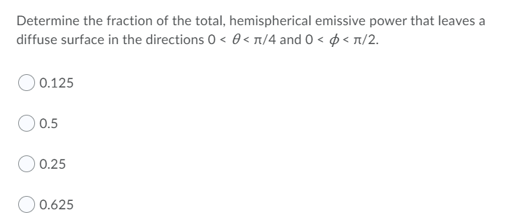 Solved Determine the fraction of the total, hemispherical | Chegg.com