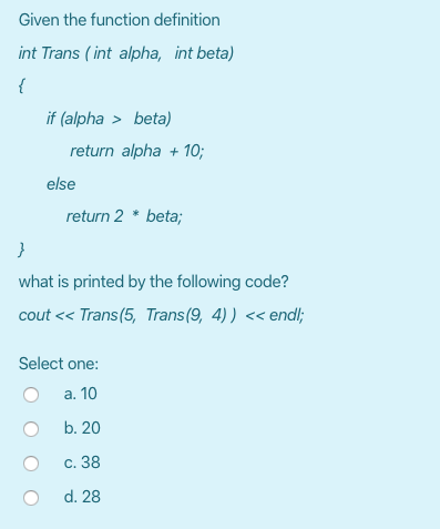 Solved What is the output? int x = 18; while (x > 0) cout