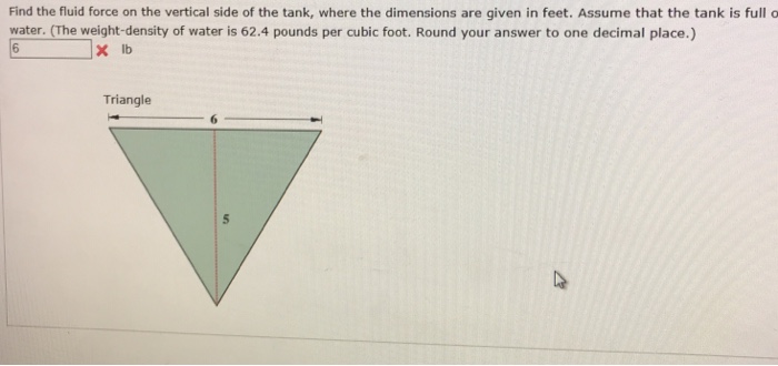 Solved Find the fluid force on the vertical side of the | Chegg.com