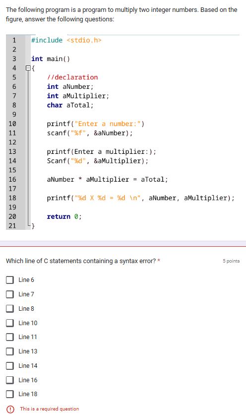 Solved #include int main() { //declaration int aNumber; int | Chegg.com