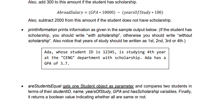 Solved Write a class called Student.java with the following | Chegg.com