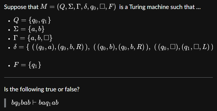 Solved Suppose that M=(Q,Σ,Γ,δ,q0, ,F) is ﻿a Turing machine | Chegg.com
