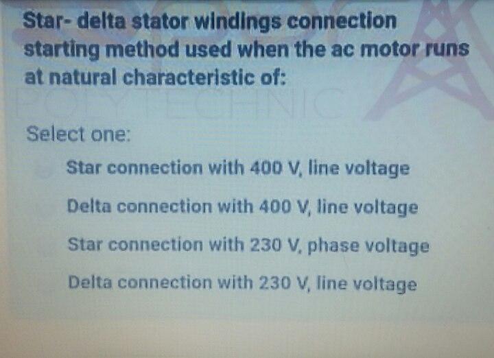 Solved Star- delta stator windings connection starting | Chegg.com