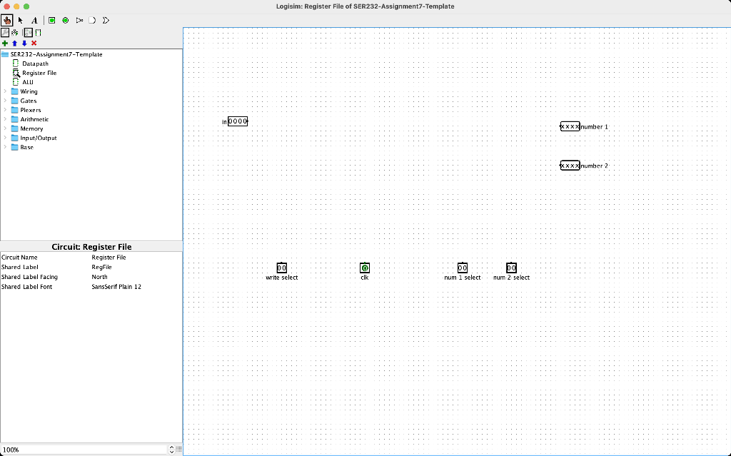 Solved I need help with creating a 4-bit Register File in | Chegg.com