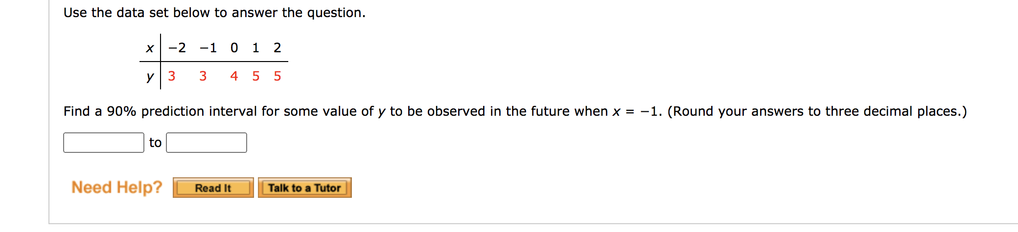 Solved Use the data set below to answer the question. x = | Chegg.com