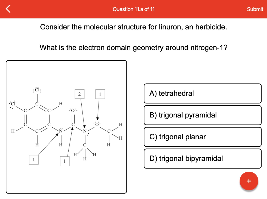 Solved: Question 11.a Of 11 Submit Consider The Molecular ... | Chegg.com