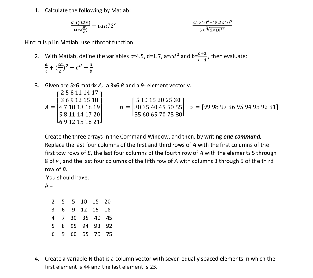 Solved Use MathLab to answer these following | Chegg.com