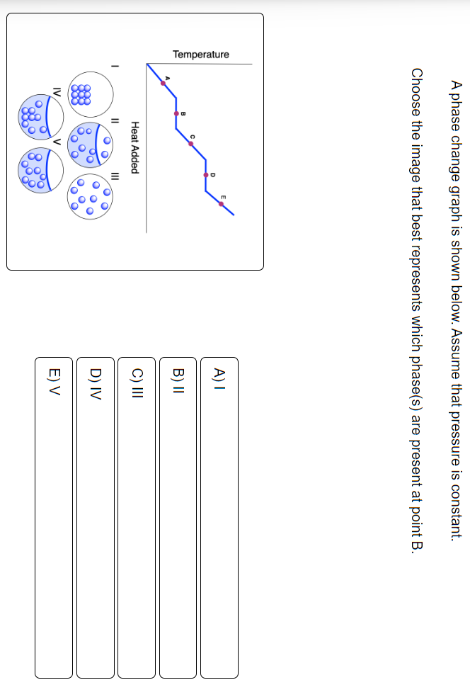 Solved A phase change graph is shown below. Assume that | Chegg.com