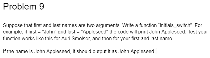 Solved P9 ﻿JAVA ONLY Problem 9Suppose that first and last | Chegg.com