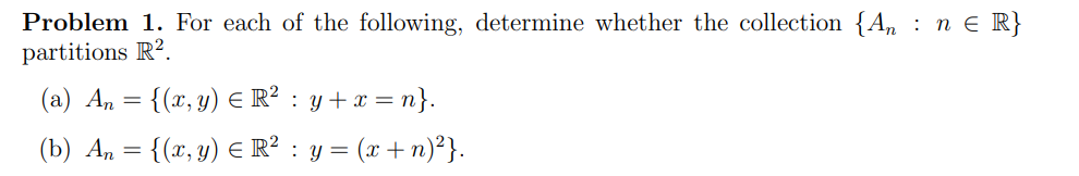 Solved Problem 1. For each of the following, determine | Chegg.com