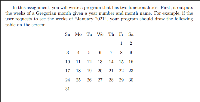 Solved In this assignment, you will write a program that has | Chegg.com
