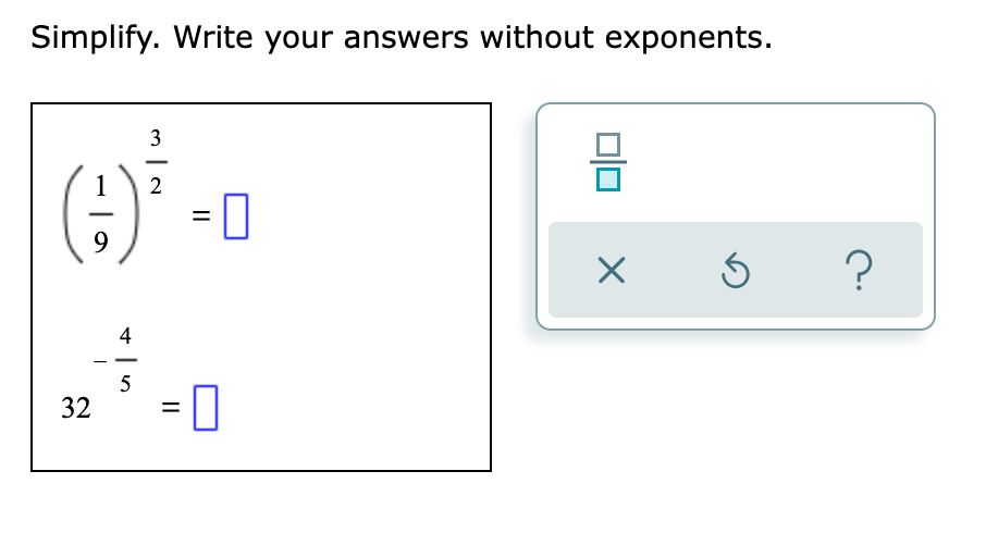 Solved Simplify. Write your answers without exponents. 3 8 1 | Chegg.com
