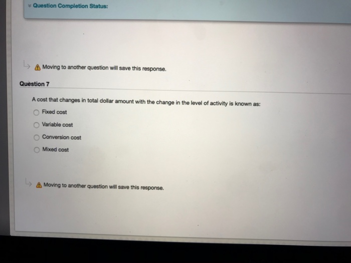 Solved * Question Completion Status: A Moving to another | Chegg.com