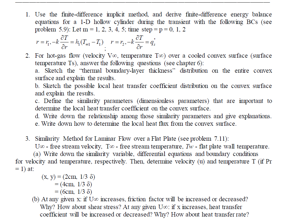 Solved = = : 1. Use the finite-difference implicit method, | Chegg.com