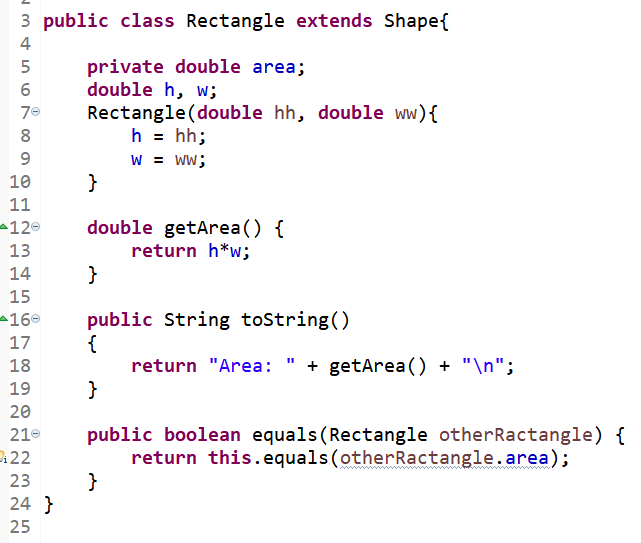 Solved [JAVA] 1) -Define Shape as an abstract class -Modify | Chegg.com