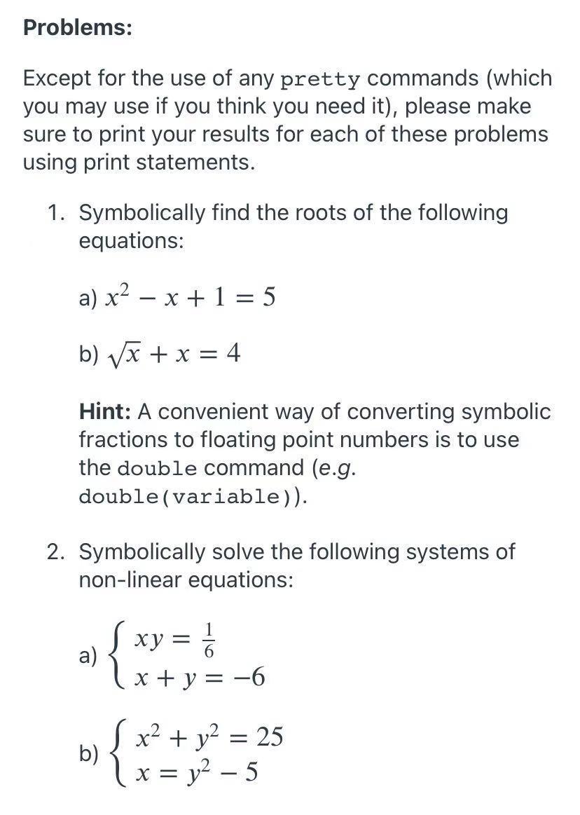 Solved Instructions: Complete Problem 1, Problem 2, Problem | Chegg.com