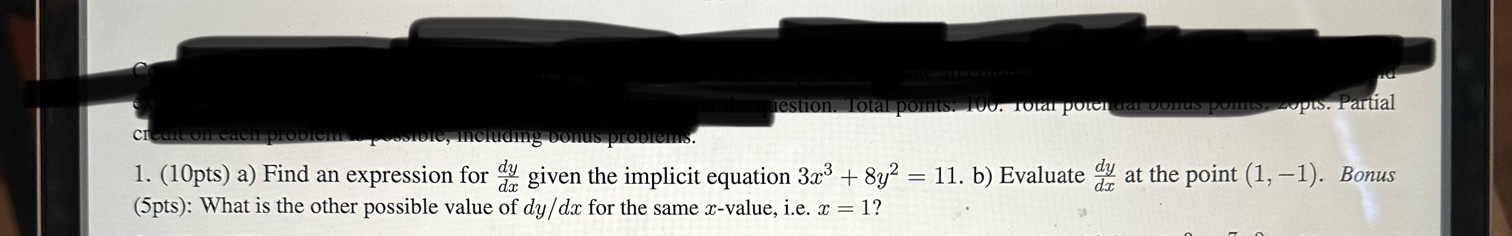 Solved (10pts) ﻿a) ﻿Find an expression for dydx ﻿given the | Chegg.com
