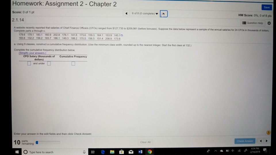 Solved Homework: Assignment 2 - Chapter 2 Score: 0 of 1 pt | Chegg.com Solved Homework: Assignment 2 - Chapter 2 Score: 0 of 1 pt | Chegg.com