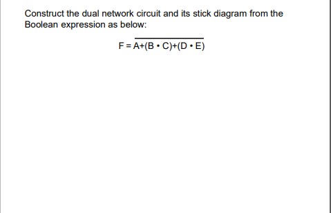 Solved Construct the dual network circuit and its stick | Chegg.com