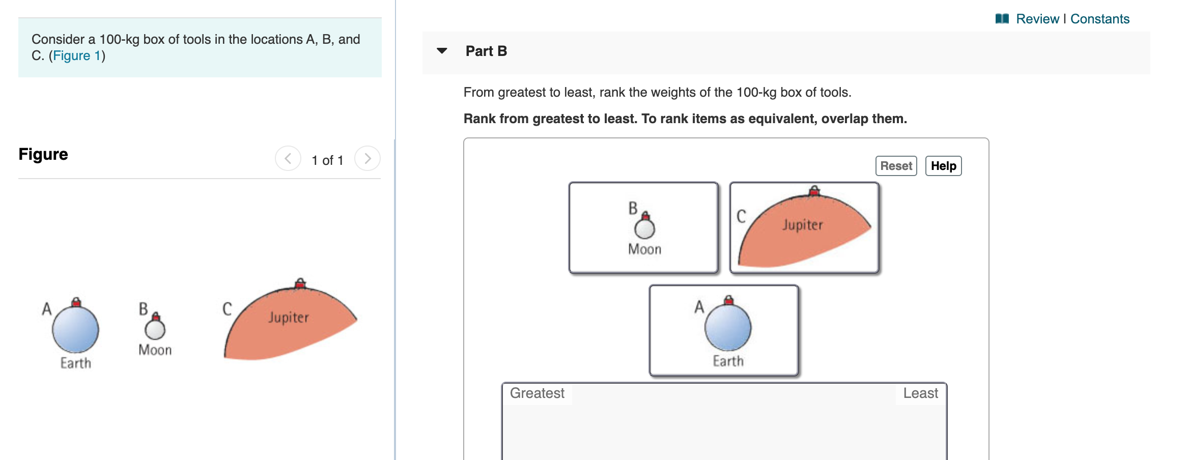 Solved II Review | Constants Consider a 100-kg box of tools | Chegg.com