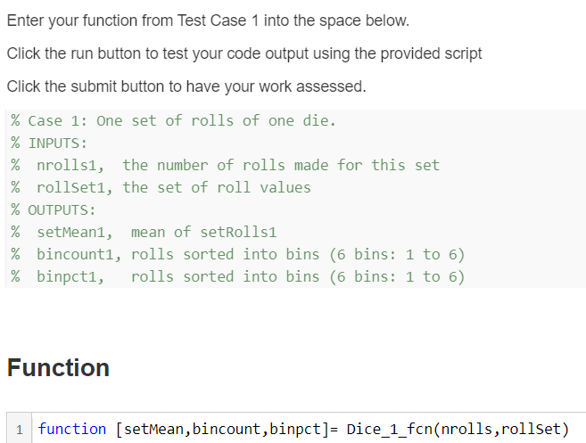 Solved MATLAB problem game of Craps Setup: one set of size | Chegg.com