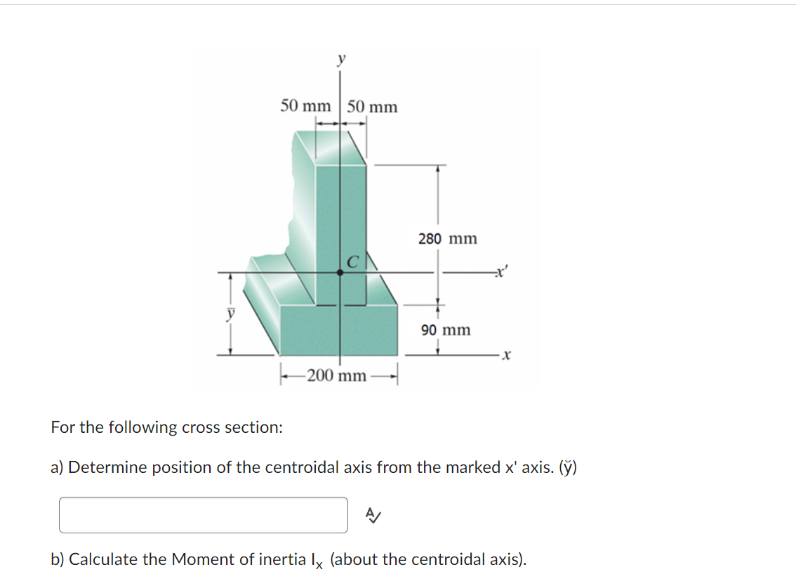 Solved For the following cross section: a) Determine | Chegg.com