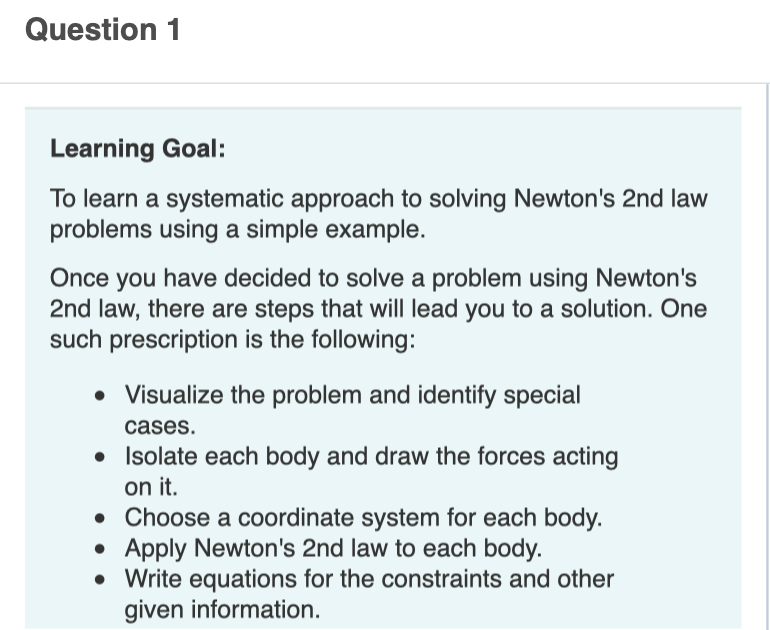 Solved Question 1 Learning Goal: To learn a systematic | Chegg.com
